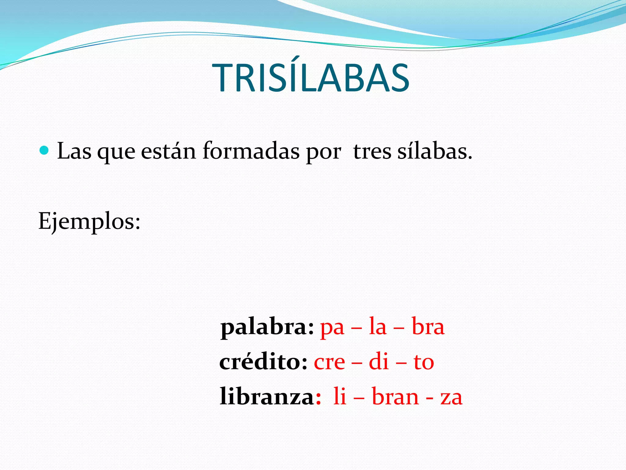 Clasificaciòn de palabras segùn sus sìlabas | PPTX