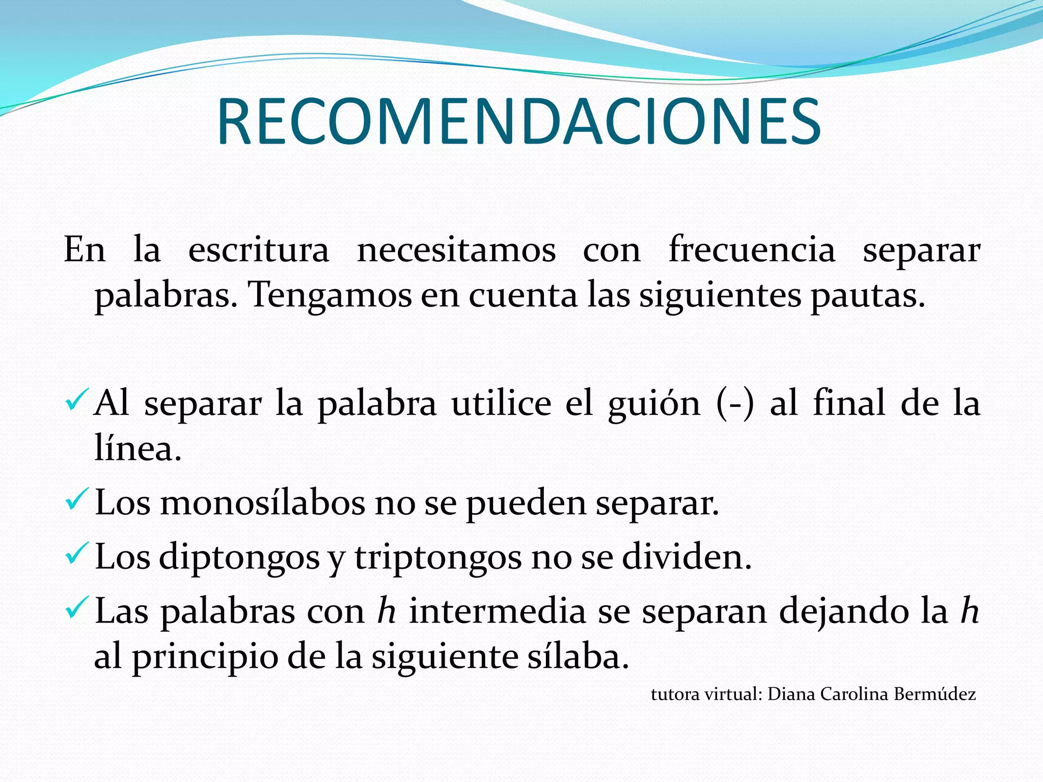 Clasificaciòn de palabras segùn sus sìlabas | PPTX