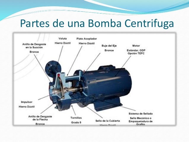 Clasificación y funcionamientos de bombas centrifuga