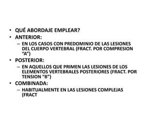 Clasificación y manejo de las Fracturas Dorso-Lumbares FInal1.pptx