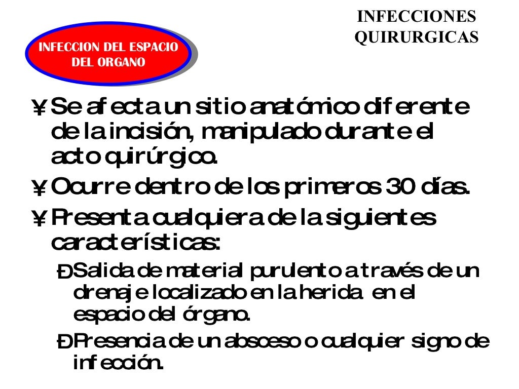 Clasificacion De La Infeccion En La Herida Quirurgica