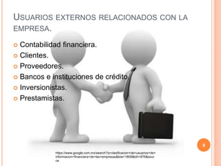 Clasificación de-usuarios-de-la-información-financiera | PPTX