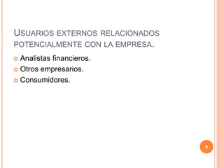 Clasificación de-usuarios-de-la-información-financiera | PPTX