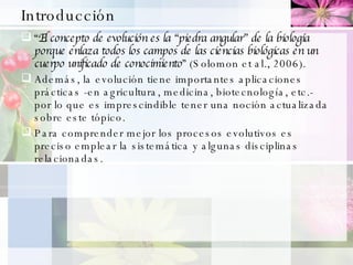 Clasificacion y Evolucion | PPT