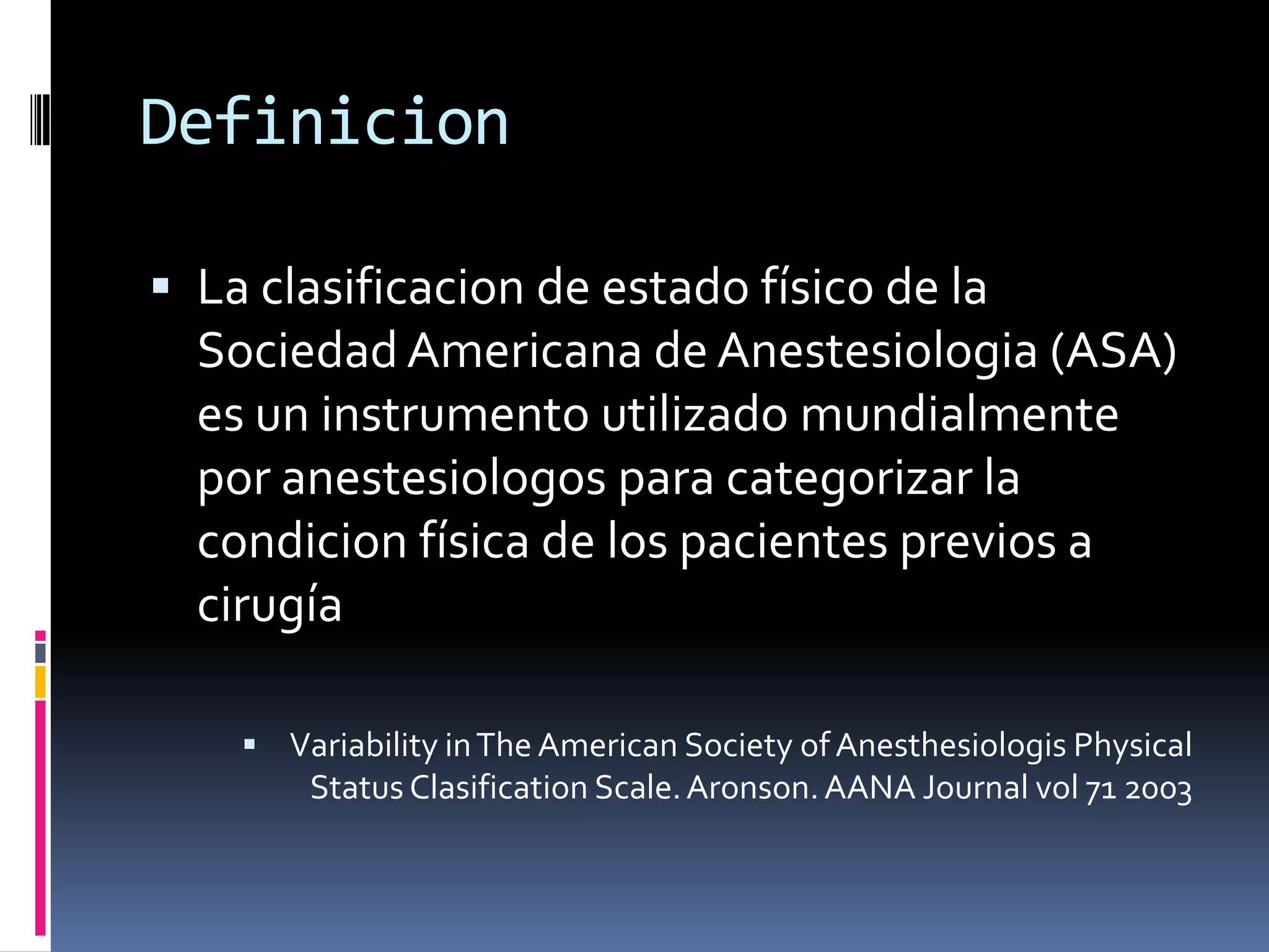 Historia de la Clasificacion ASA | PPTX