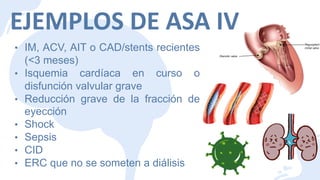 Clasificación de riesgo anestésico de la American Society of ...
