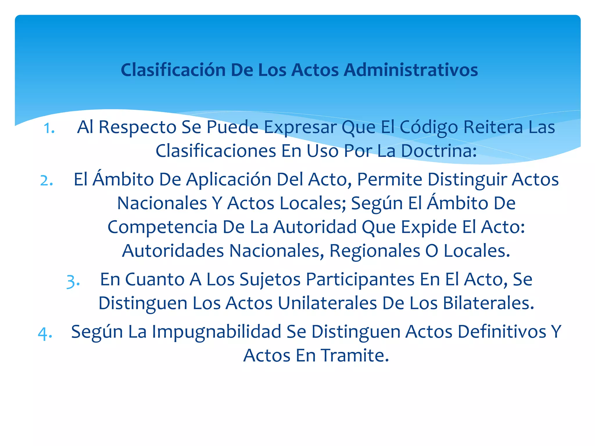 Clasificacion de actos y hechos administrativos | PPTX