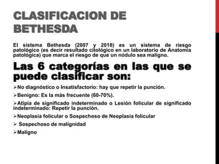 LAS DIFERENTES CLASIFICACIONES DE BETHESDA HISTORIA | PPTX