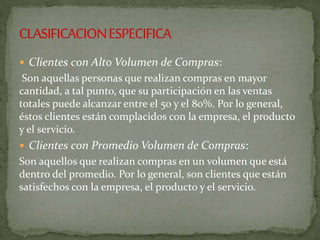 Clasificación de los clientes | PPTX