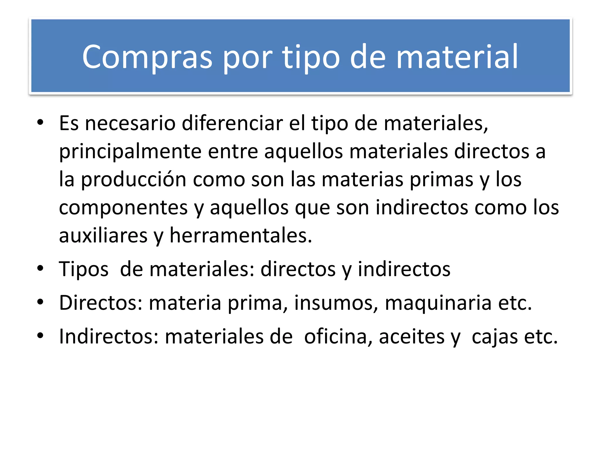 Clasificacion de compras | PPTX