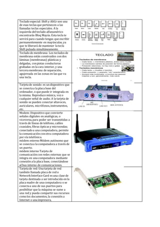 Clasificacion de entradas y salida de dispositivos | DOCX