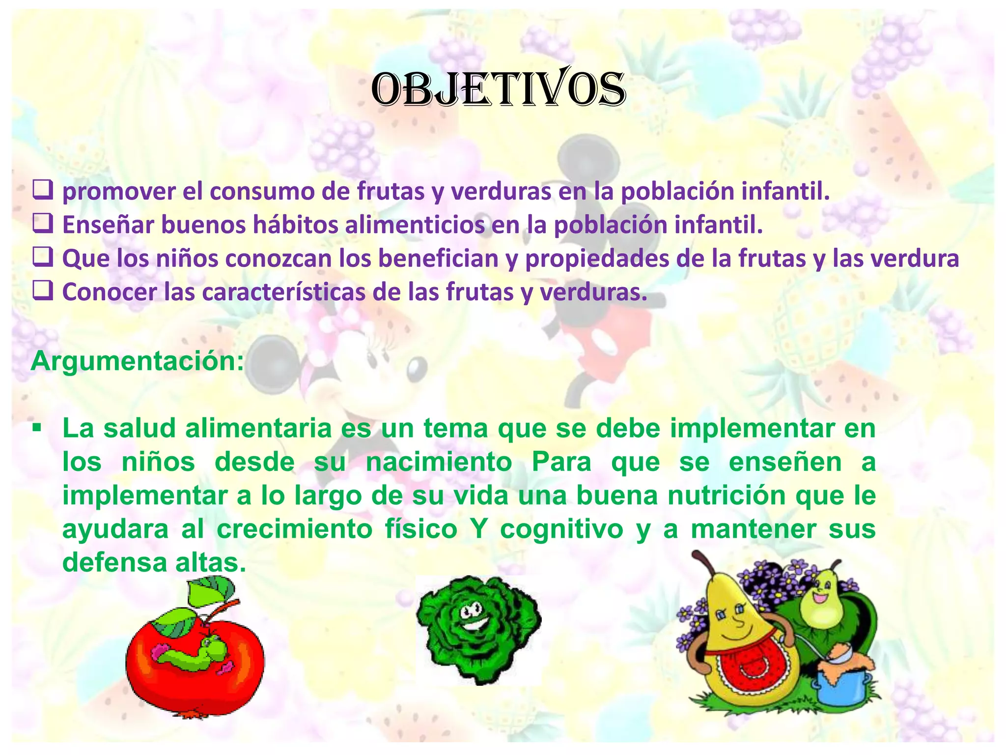 Clasificacion de frutas y verduras | PPTX