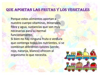 Clasificacion de frutas y verduras | PPTX