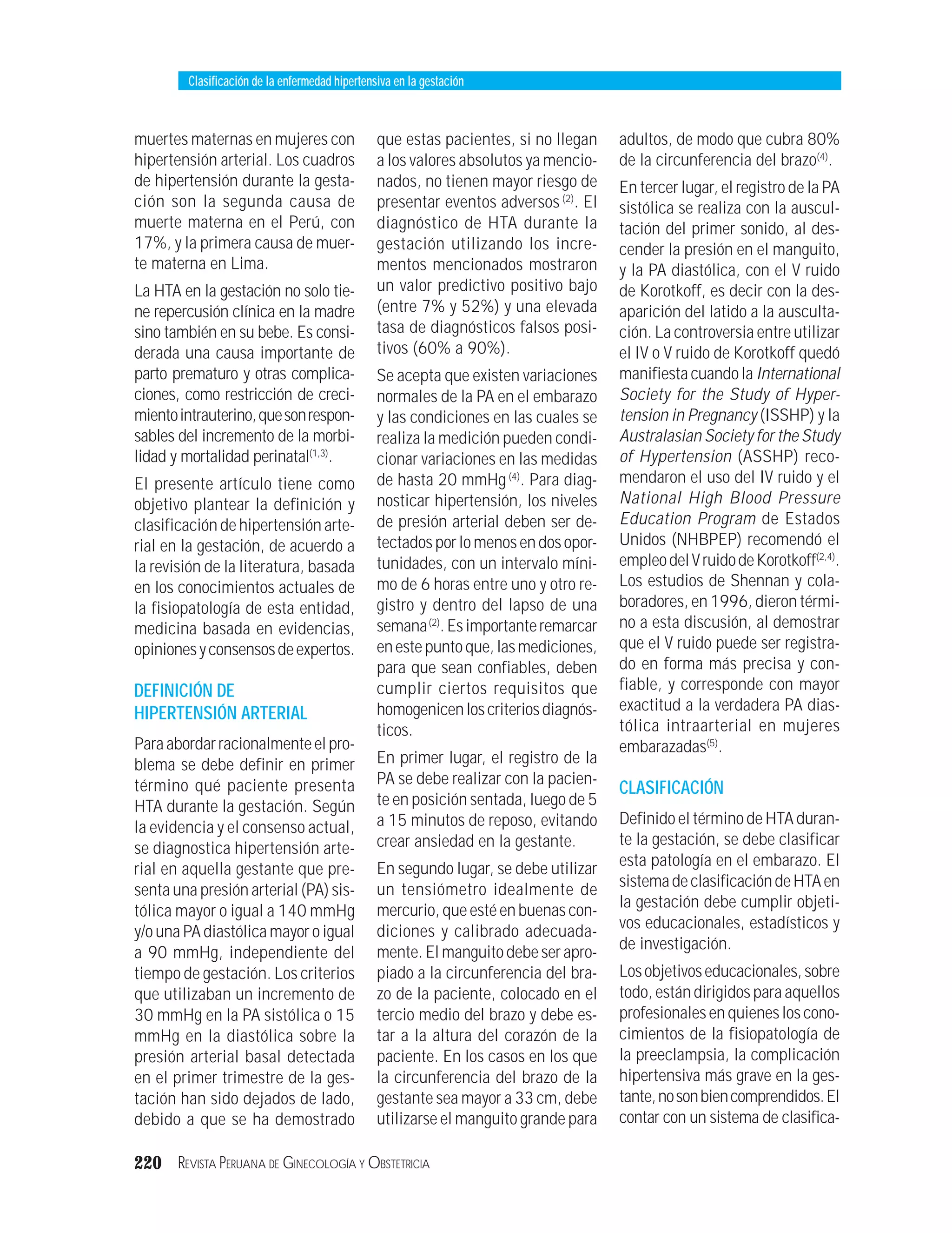 Clasificacion de la enfermedad hipertensiva del embarazo | PDF