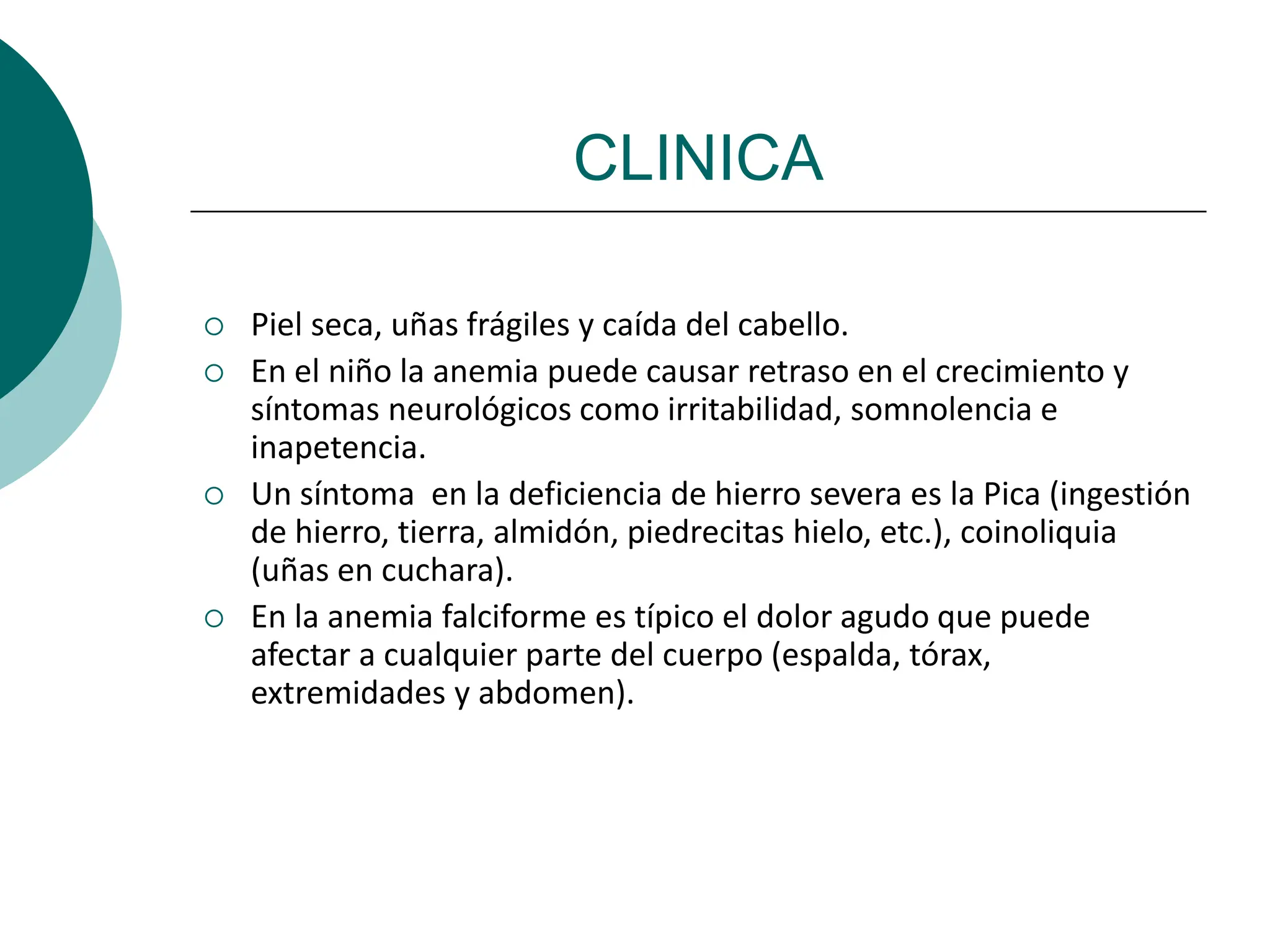 CLASIFICACION DE LAS ANEMIAS HEMATOLOGIA | PPT