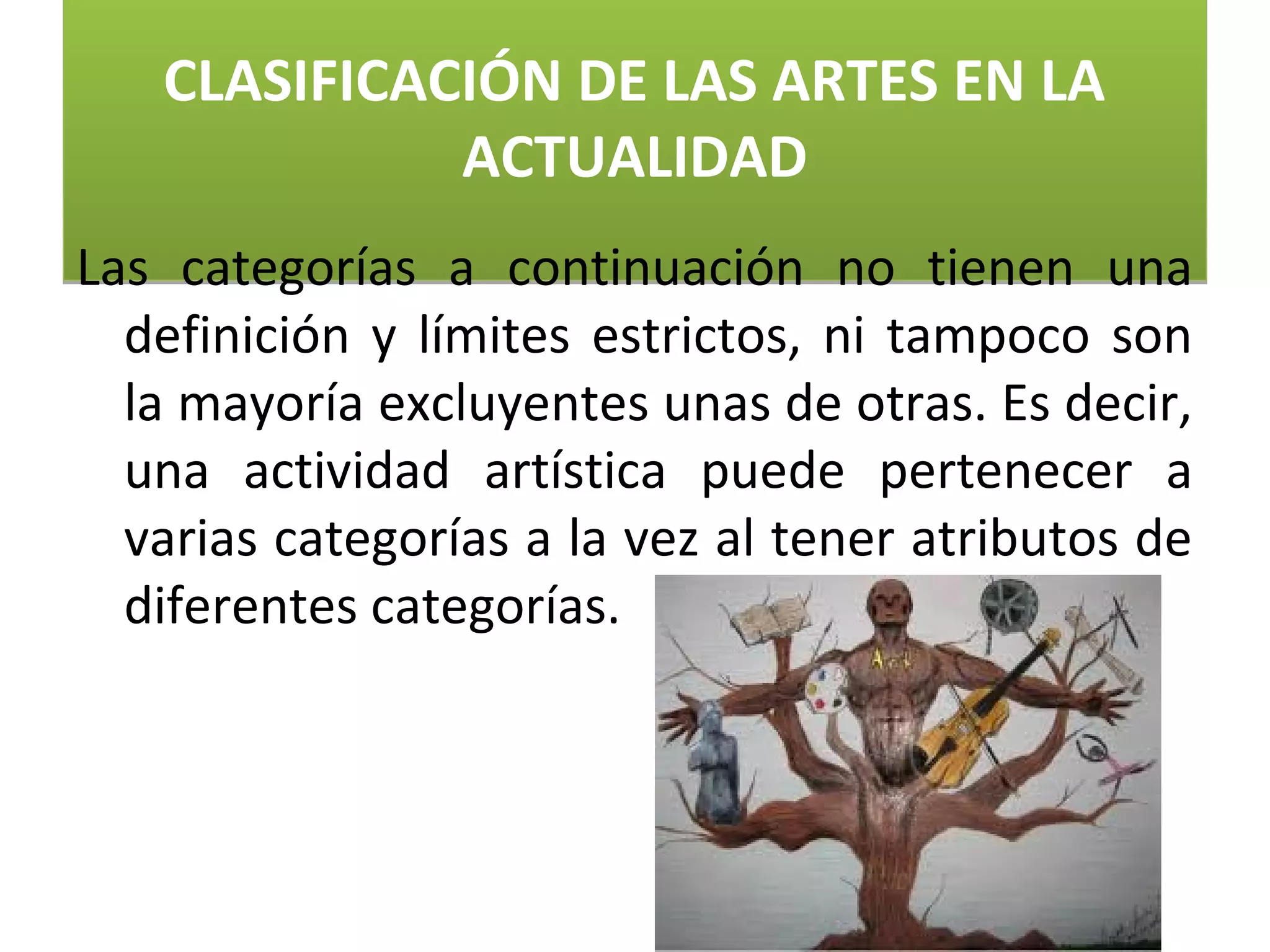 Clasificacion de las artes | PPT