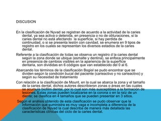 Clasificacion de las caries dental presentacion | PPTX