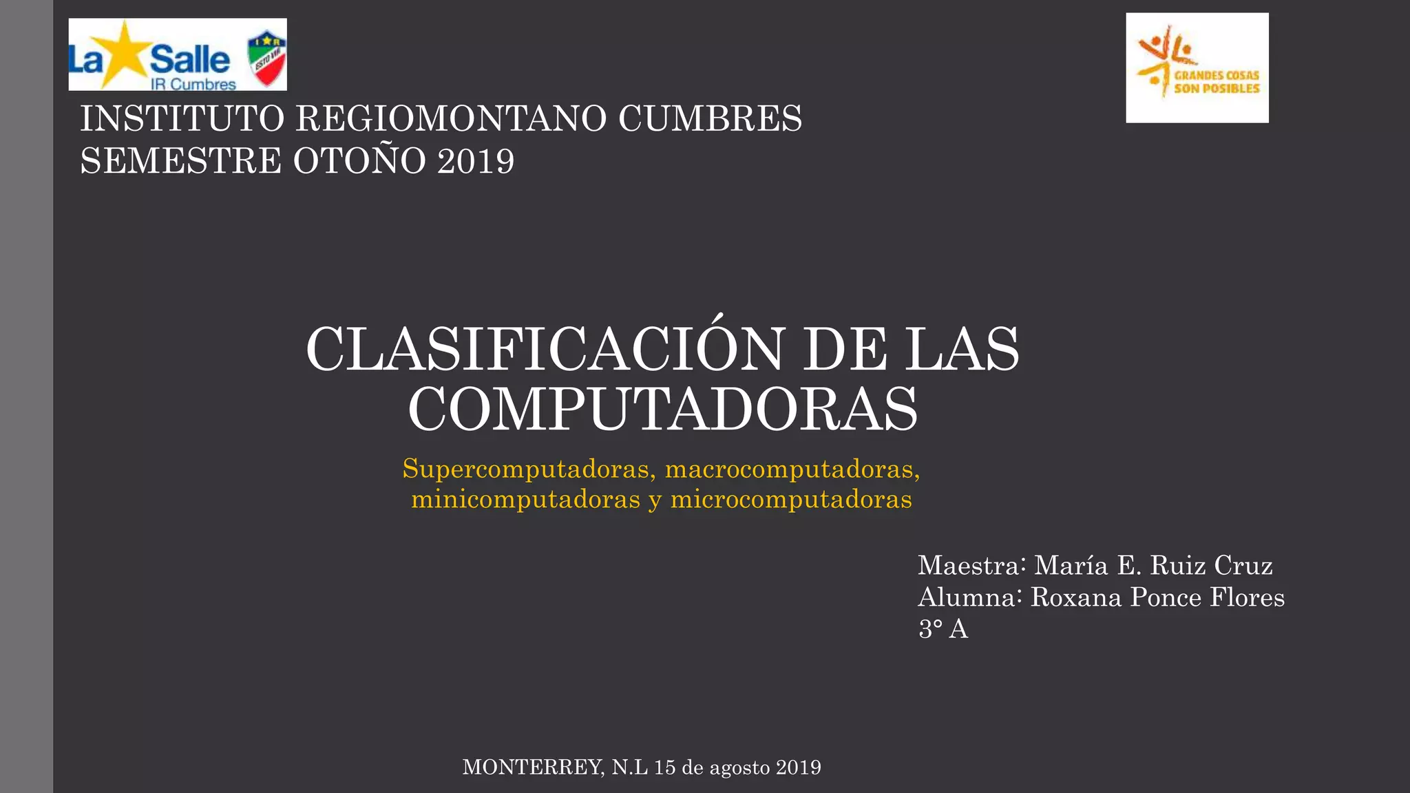 Clasificacion de las computadoras | PPTX | Laptops | Computing