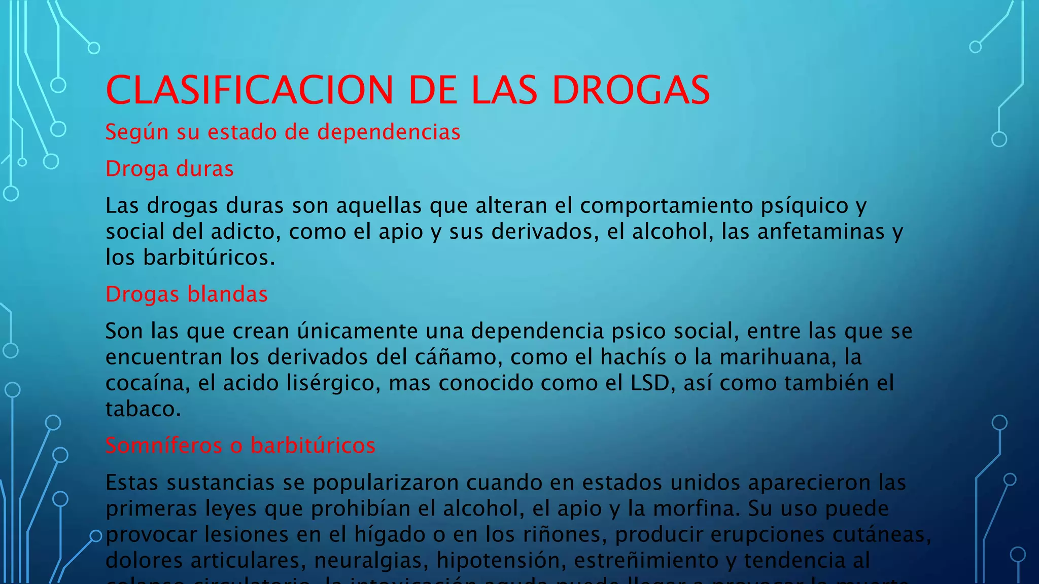 Clasificacion de las drogas | PPTX