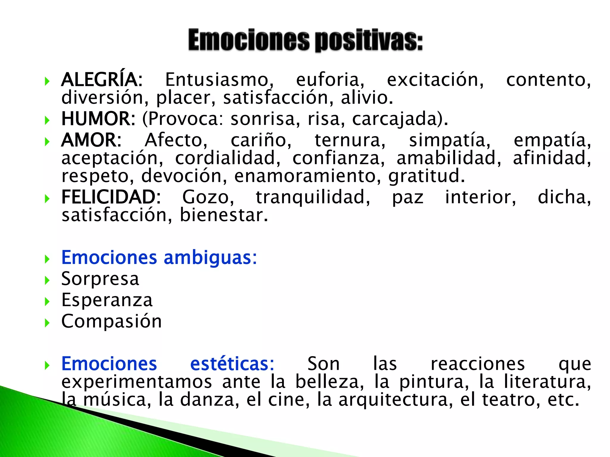 Clasificacion de las emociones | PPTX | Mental Health | Diseases and ...