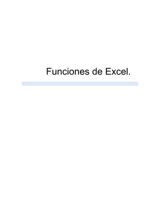 Clasificacion de las funciones en excel | DOCX