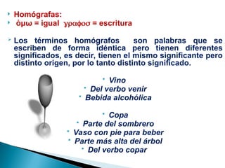 CLASIFICACION DE LAS PALABRAS POR EL SIGNIFICADO.ppt