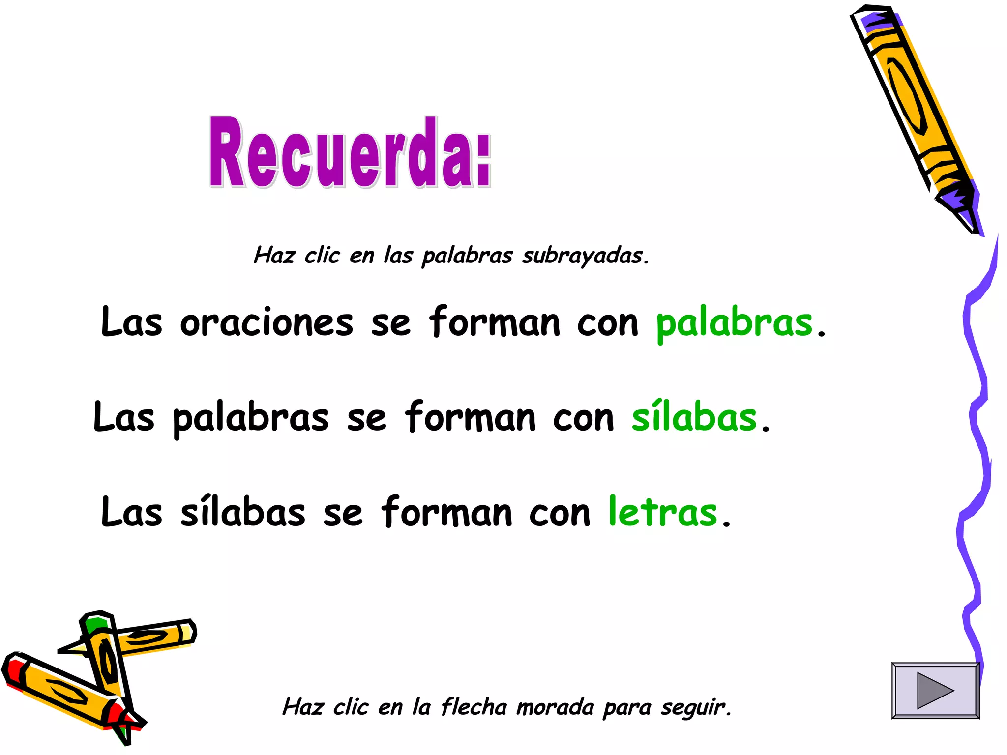 Clasificacion de las palabras por silabas | PPT