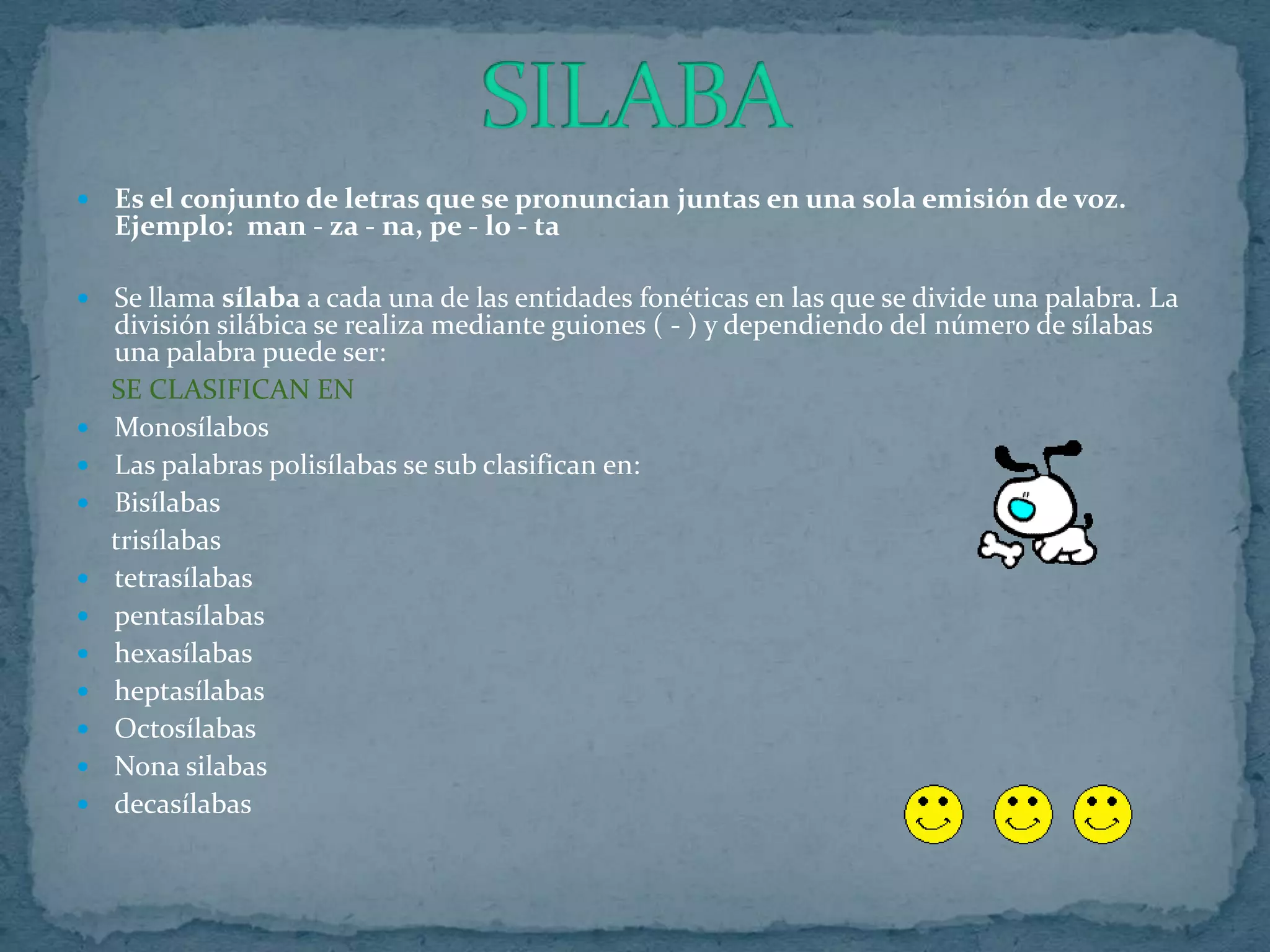 Clasificacion de las silabas 7 | PPTX