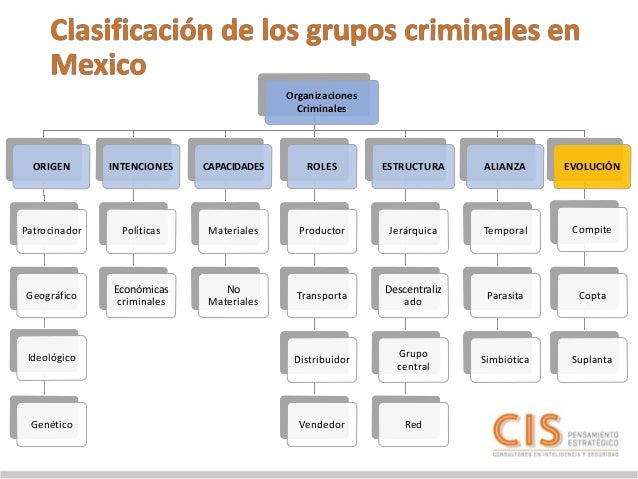 Clasificación Del Crimen Organizado En México