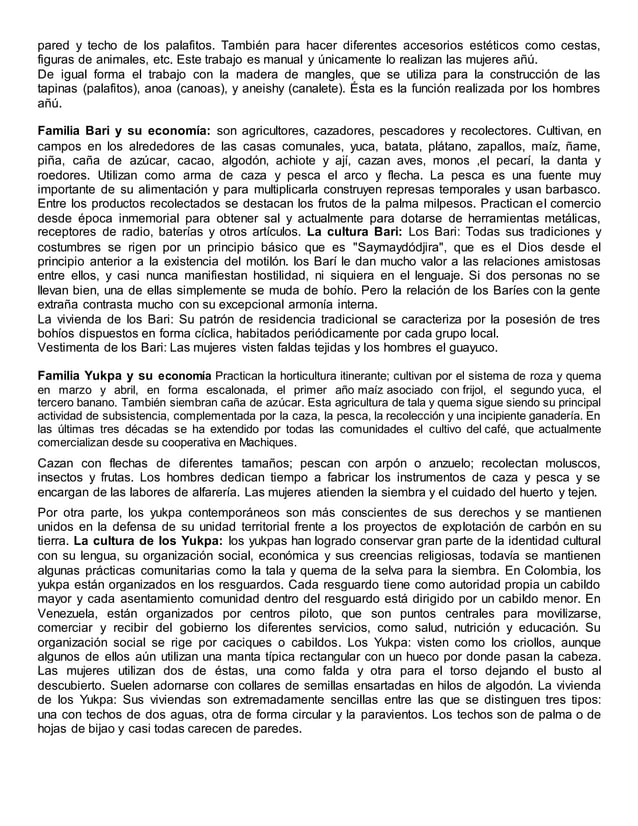 Clasificacion de los Aborigenes zulianos | DOCX
