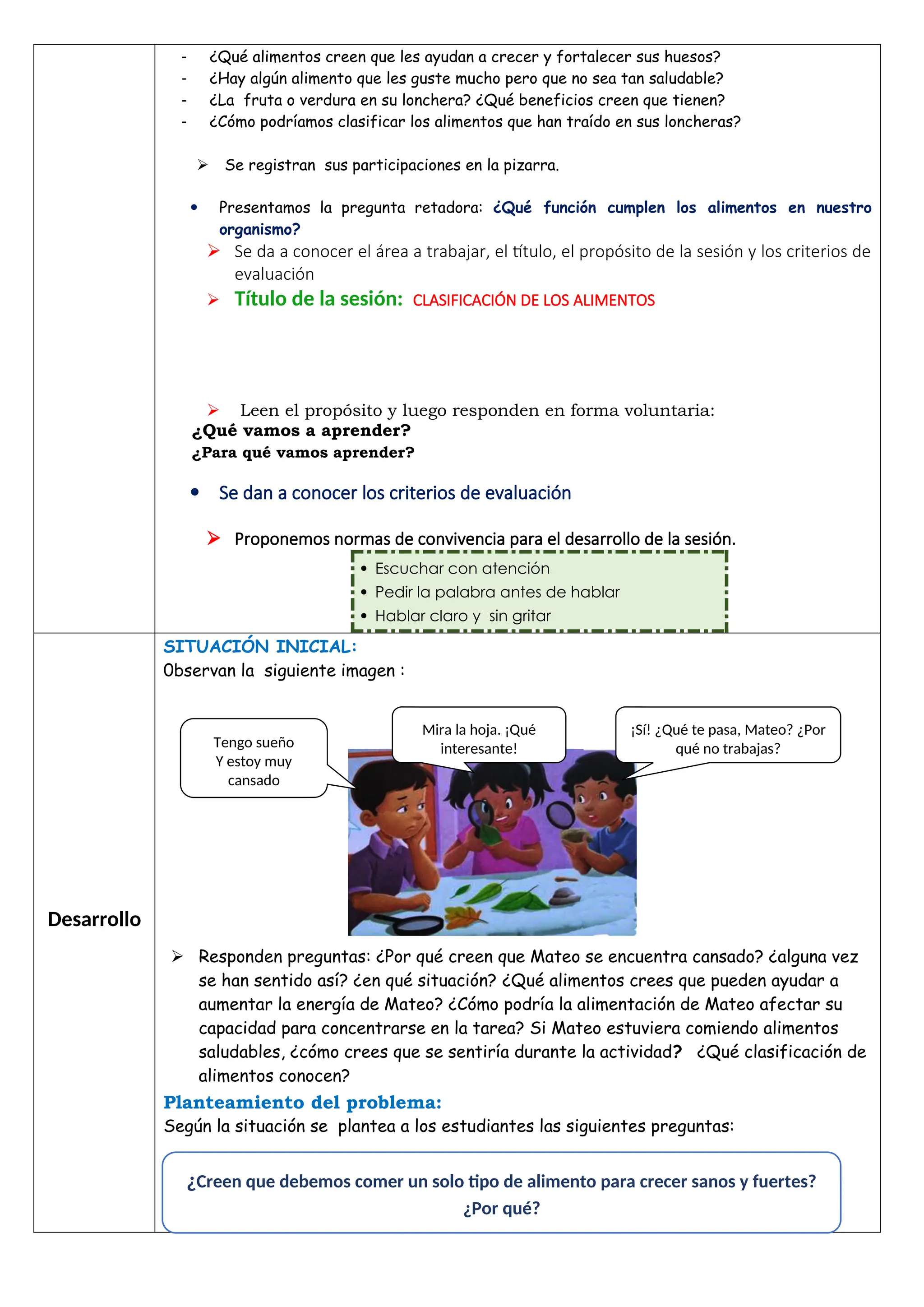 LA CLASIFICACION DE LOS ALIMENTOS NUTRITIVOS | DOCX