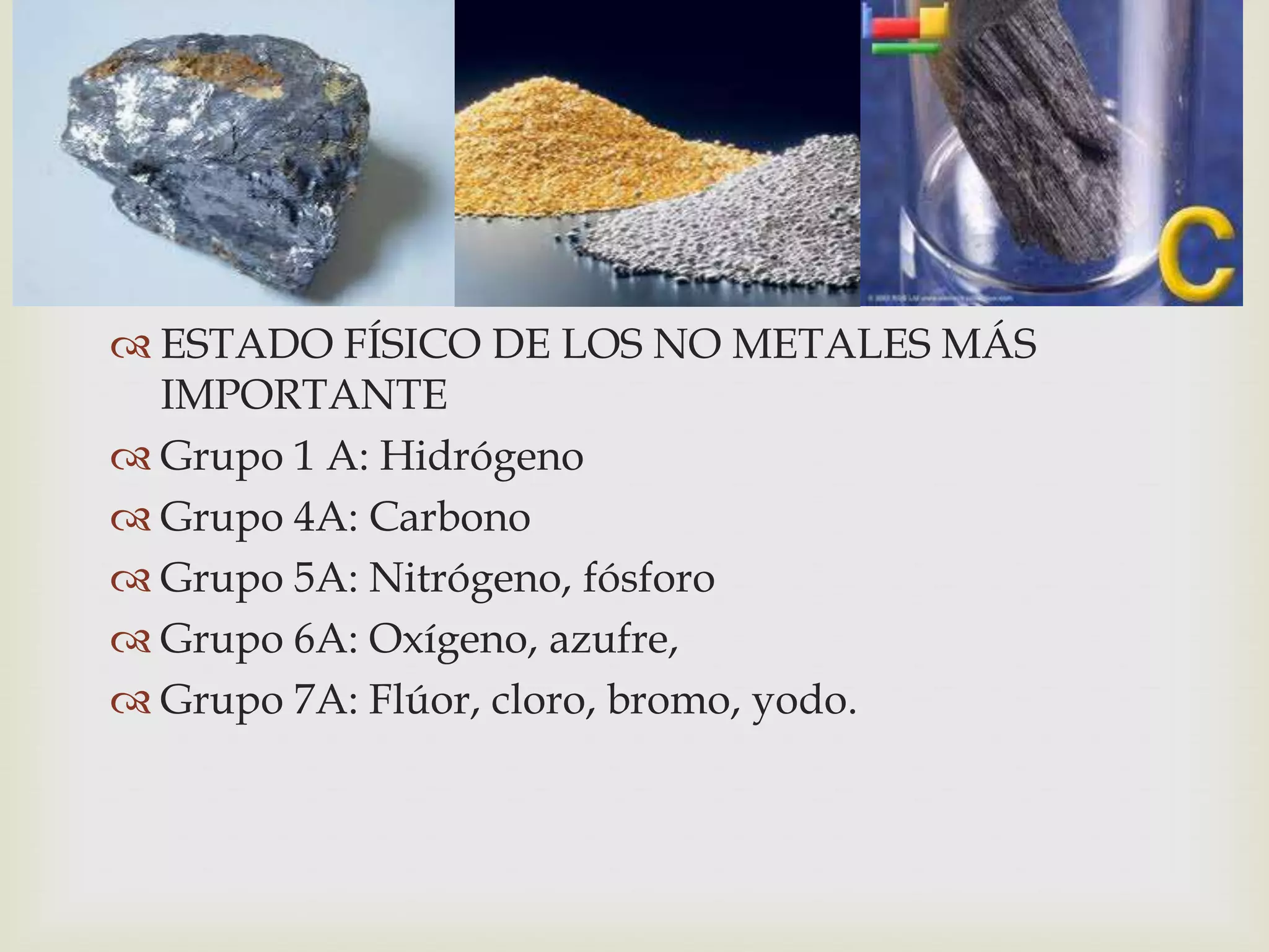 Clasificacion de los metales y no metales | PPTX