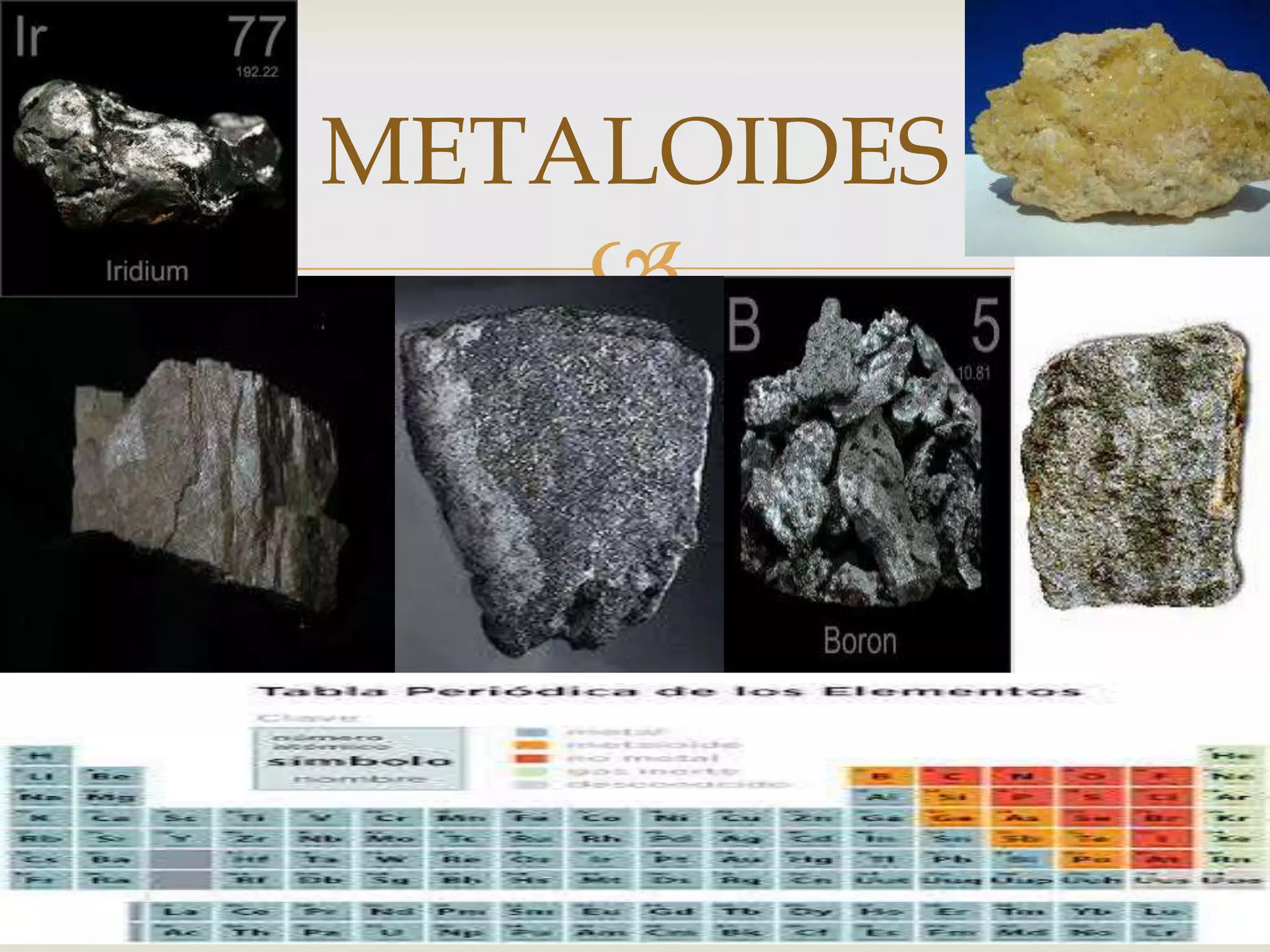 Clasificacion de los metales y no metales | PPTX