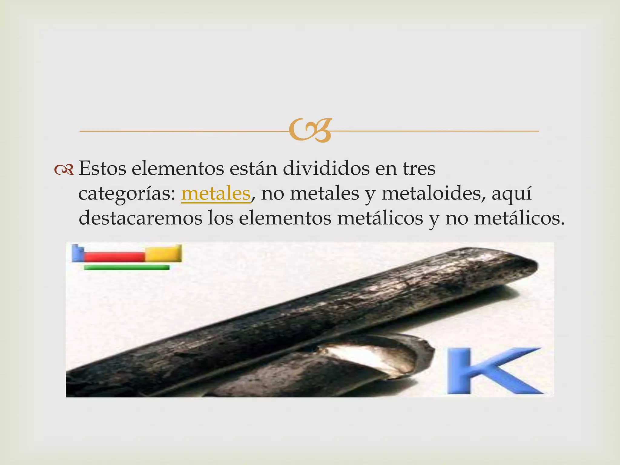 Clasificacion de los metales y no metales | PPTX