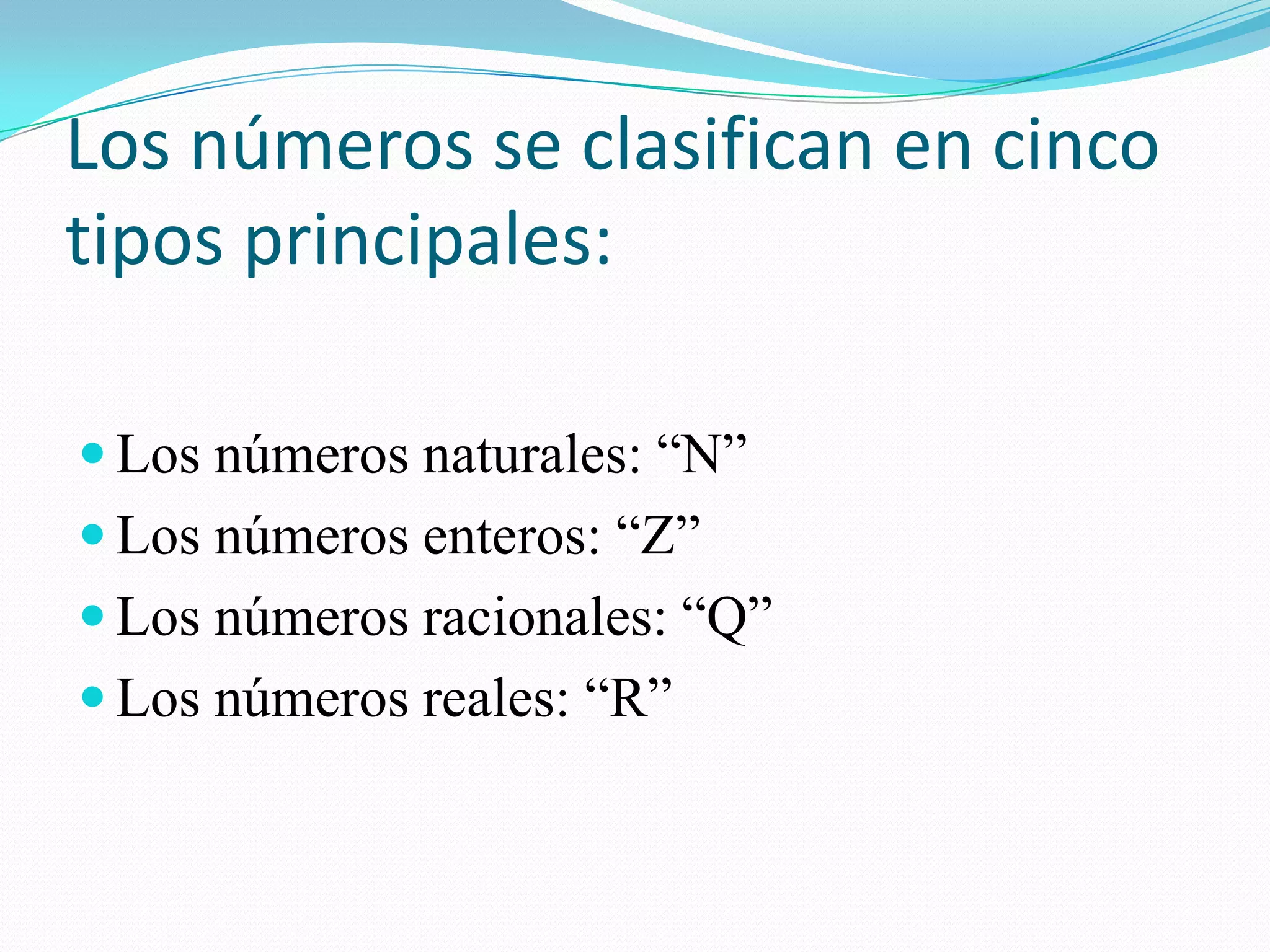 Clasificacion de los numeros | PPTX