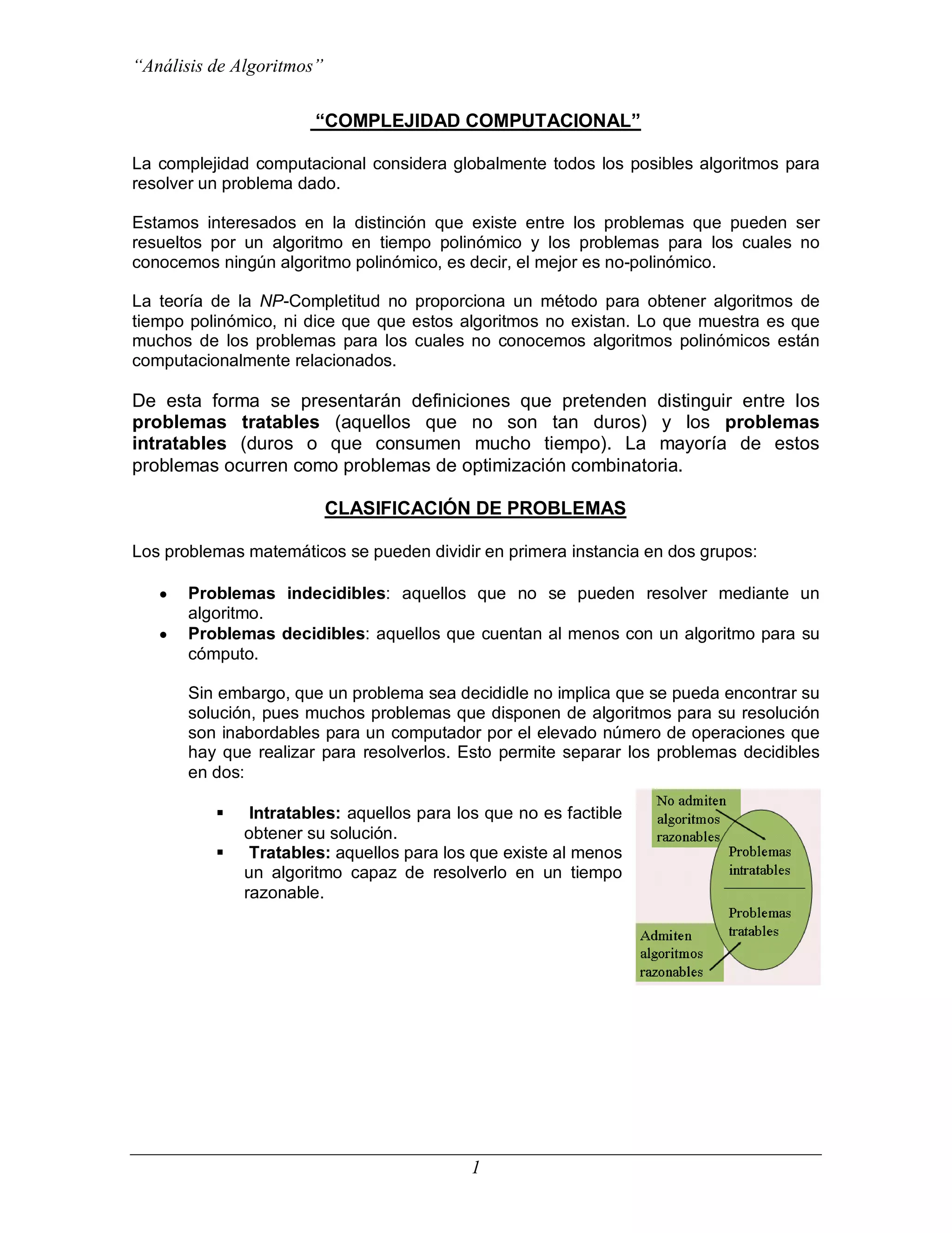 Clasificacion de los problemas | PDF