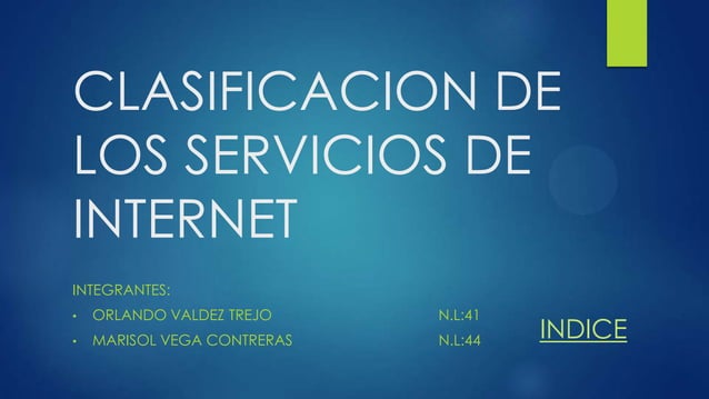 Clasificacion de los servicios de internet | PPT