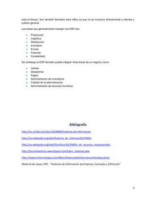 Clasificacion de los sistemas de informacion | PDF