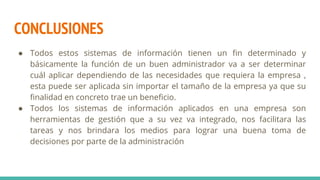 Clasificacion de los sistemas de informacion segun su funcion | PPTX