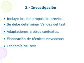 Clasificacionde los tests psicologicos | PPT