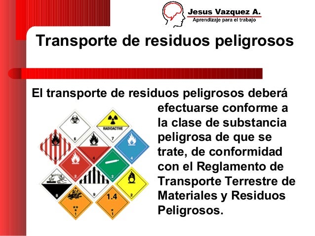 Clasificacion de residuos peligrosos