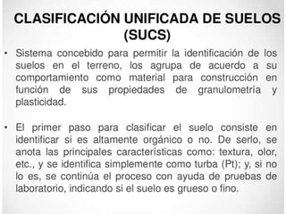Clasificacion de suelos sucs | PPSX
