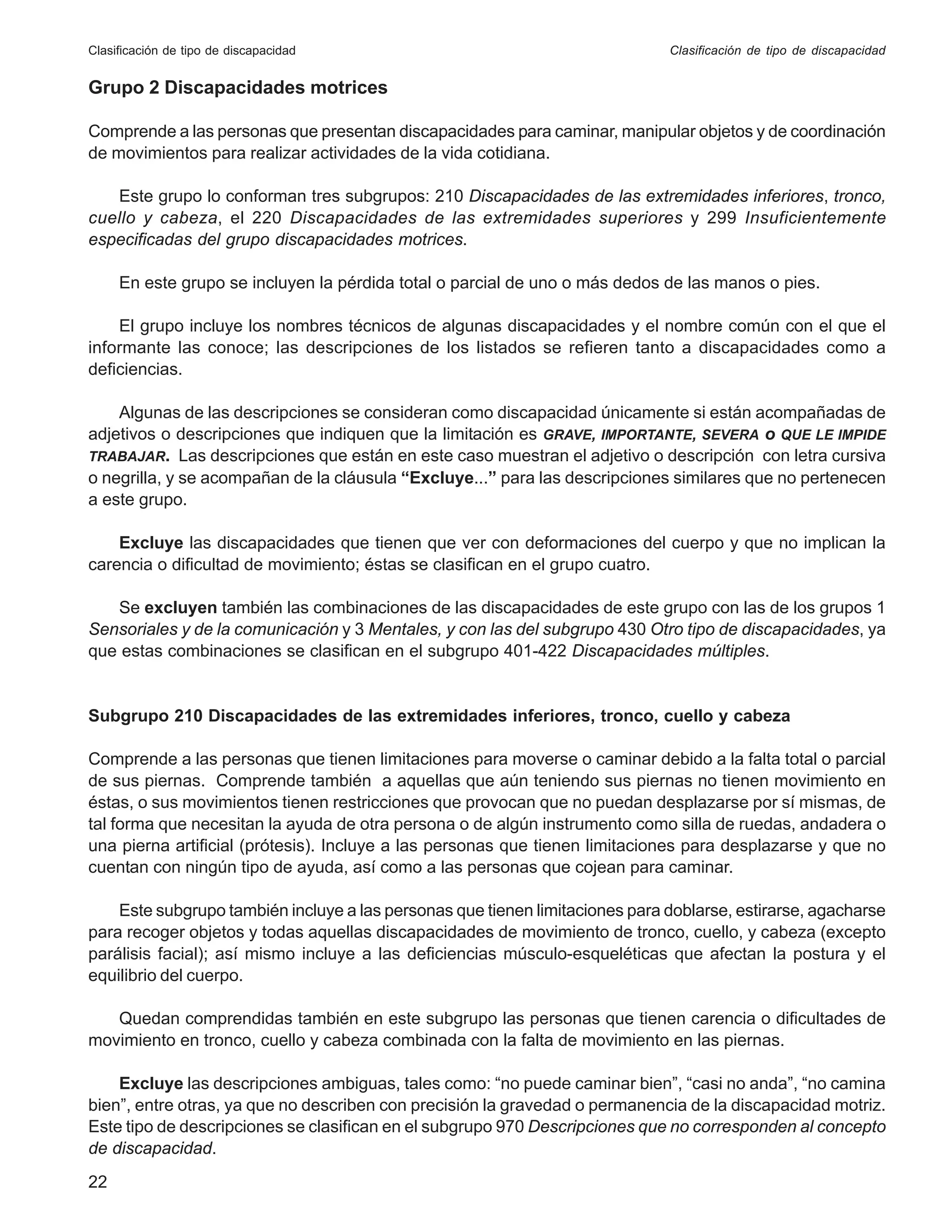 Clasificacion de tipo_de_discapacidad | PDF