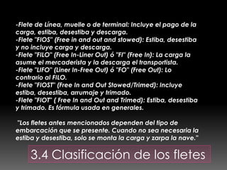 Clasificación de transporte fletes etc. | PPTX