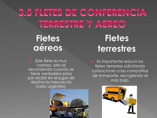 Clasificacion de transporte fletes etc. | PPTX