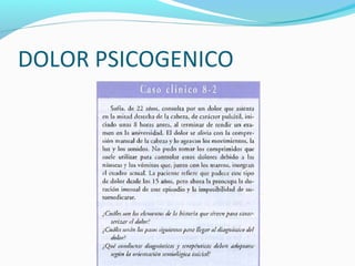 Clasificacion Fisiopatologica del Dolor. | PPT