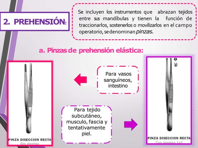 Clasificacion instrumental general y especifico. preparacion del campo ...