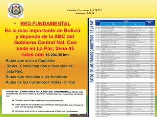 CLASIFICACION VIAL DE CARRETERAS DE BOLIVIA 2-2024 .ppt