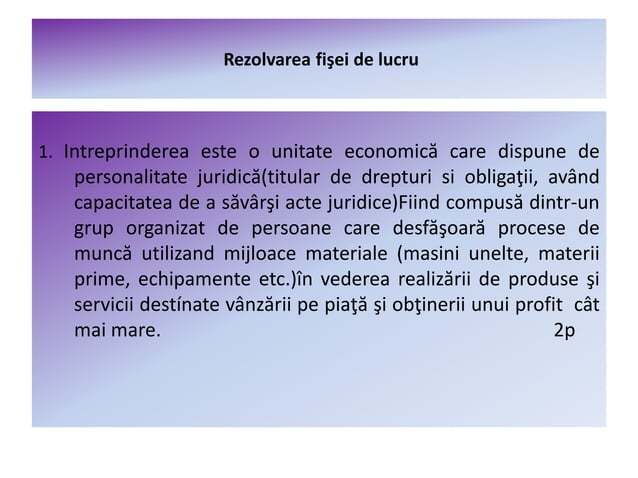 Clasificarea intreprinderilor - Proiect de lectie | PPTX