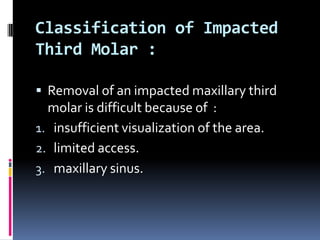 Clasification of ma xillary impacted teeth | PPTX